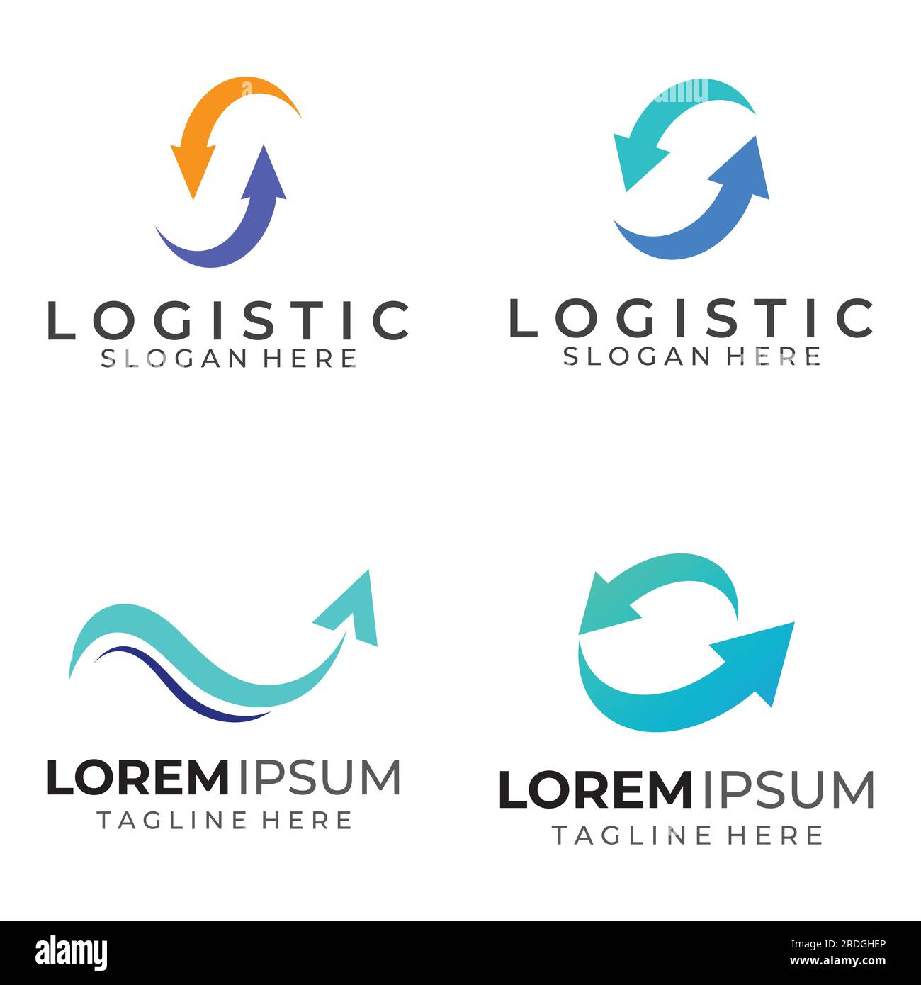 Logistics company vector logo, arrow icon logo, fast digital delivery ...
