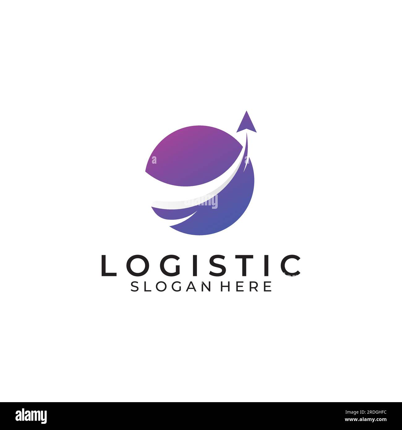 Logistics company vector logo, arrow icon logo, fast digital delivery ...