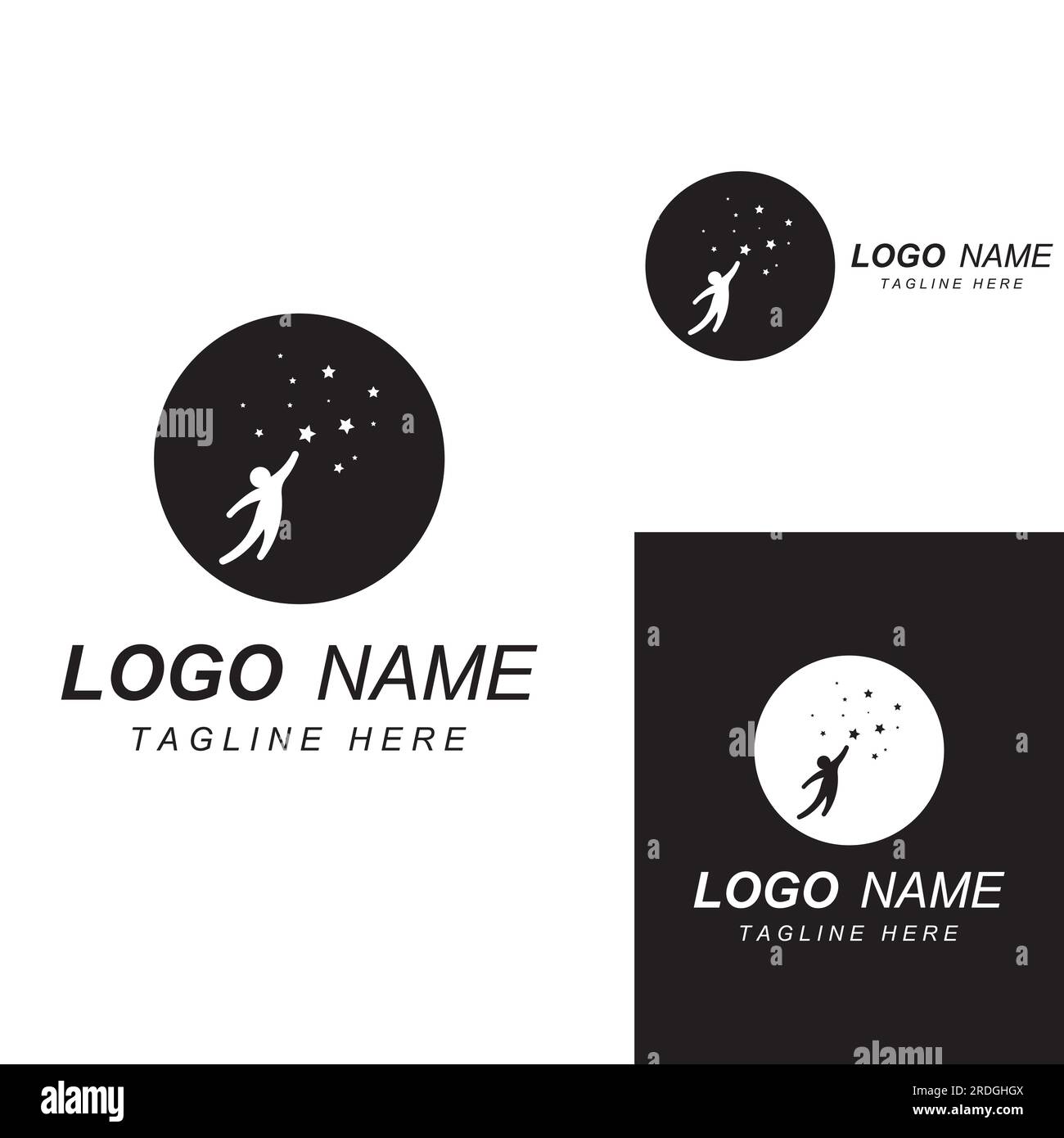 A logo to reach the stars or a logo to reach a dream or goal. Logo ...