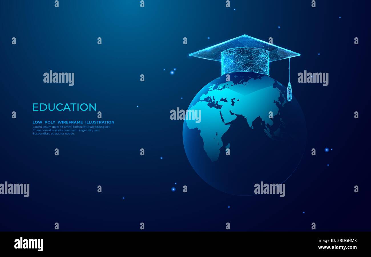 World globe graduation cap diploma Stock Vector Images - Alamy