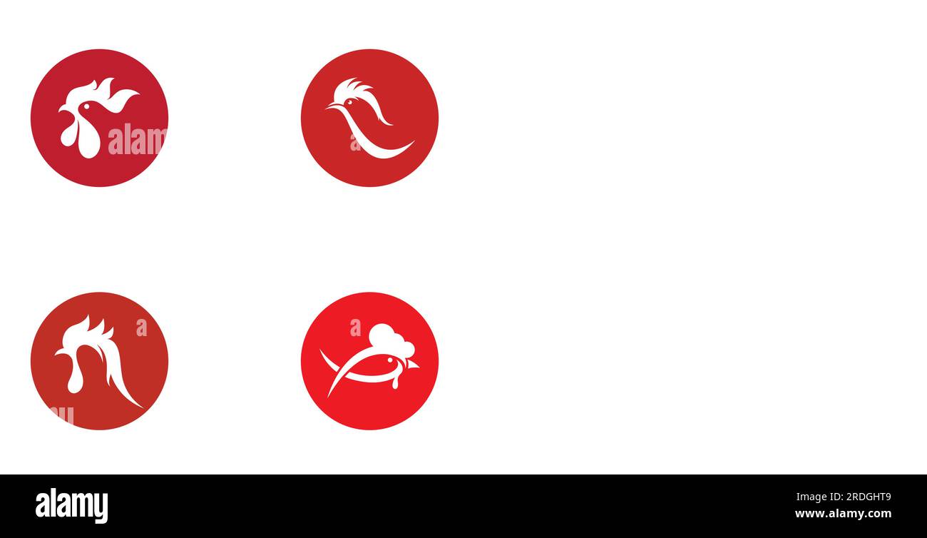 Chicken logo, rooster head logo with fish combination. The chicken logo ...