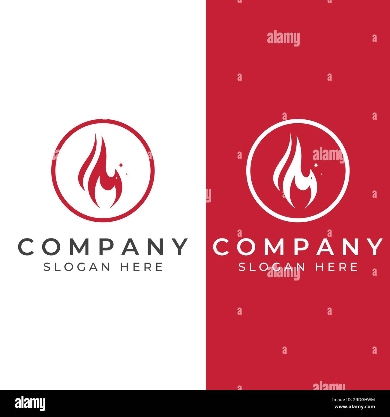 Fire or flame logo, fireball logo, and embers. Using a vector design ...