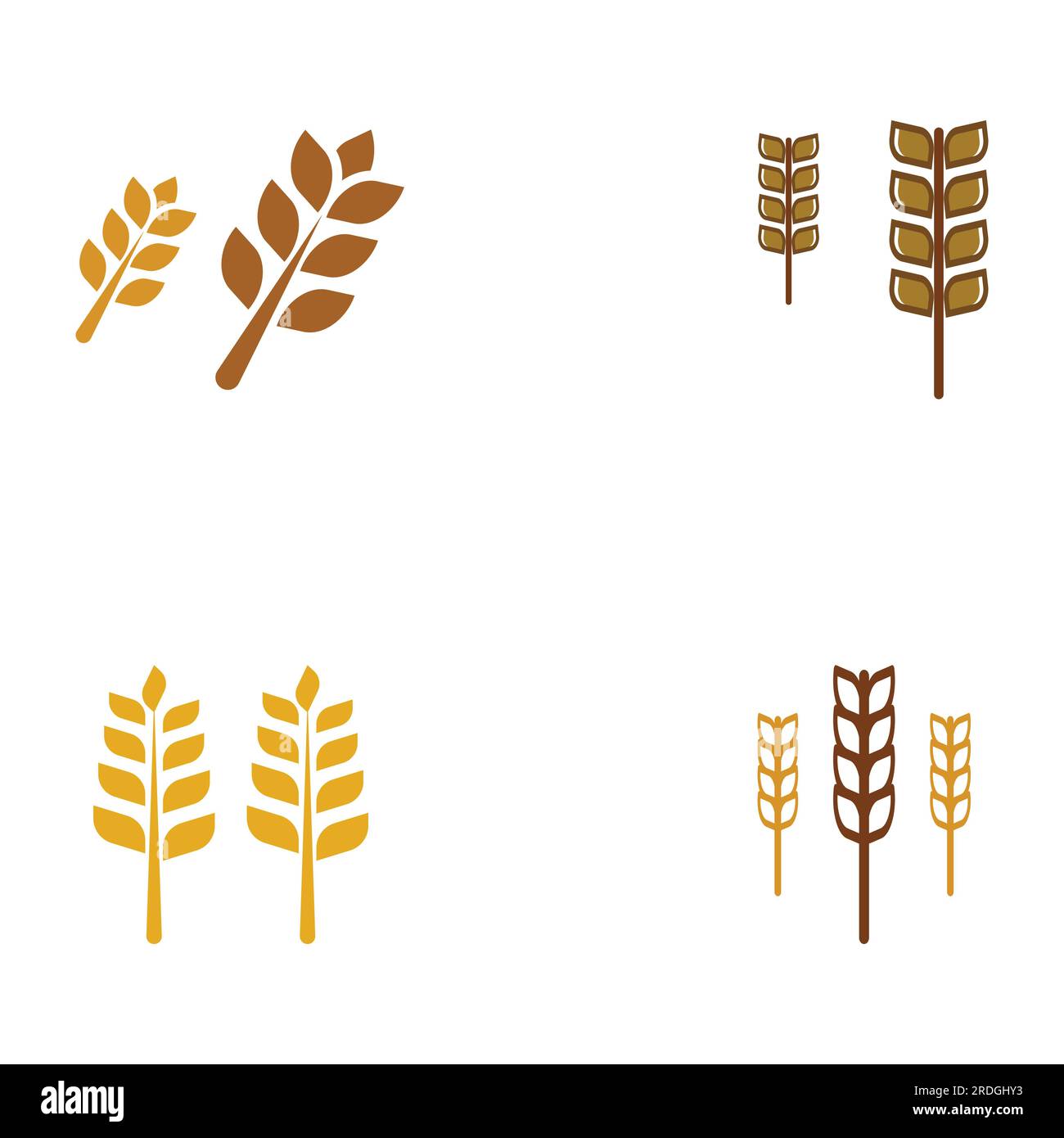 Wheat or cereal logo, wheat field and wheat farm logo.With easy and ...