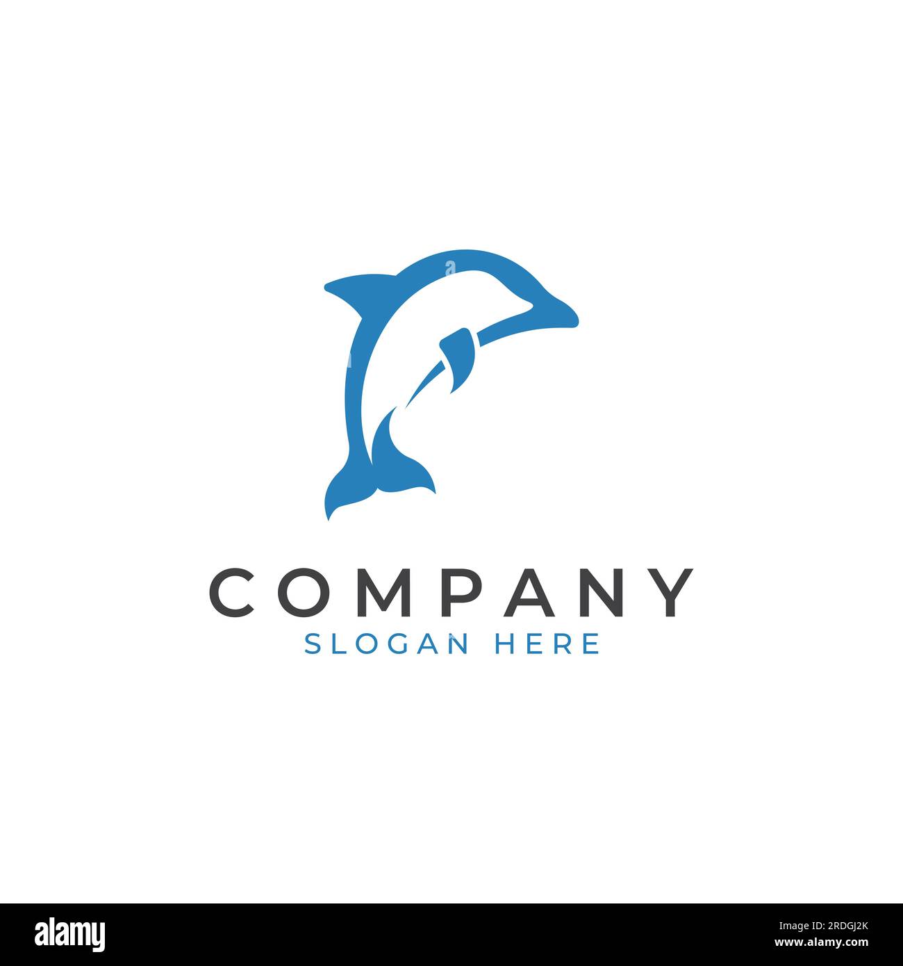 Dolphin logo. Dolphins jump on the waves of the sea or the beach Stock ...