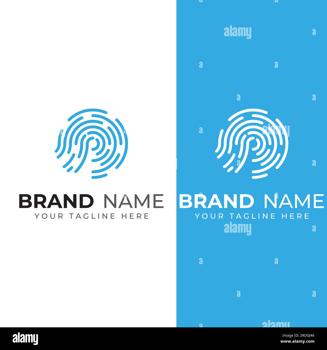 Fingerprint logo,fingerprint scan logo for business card identity ...