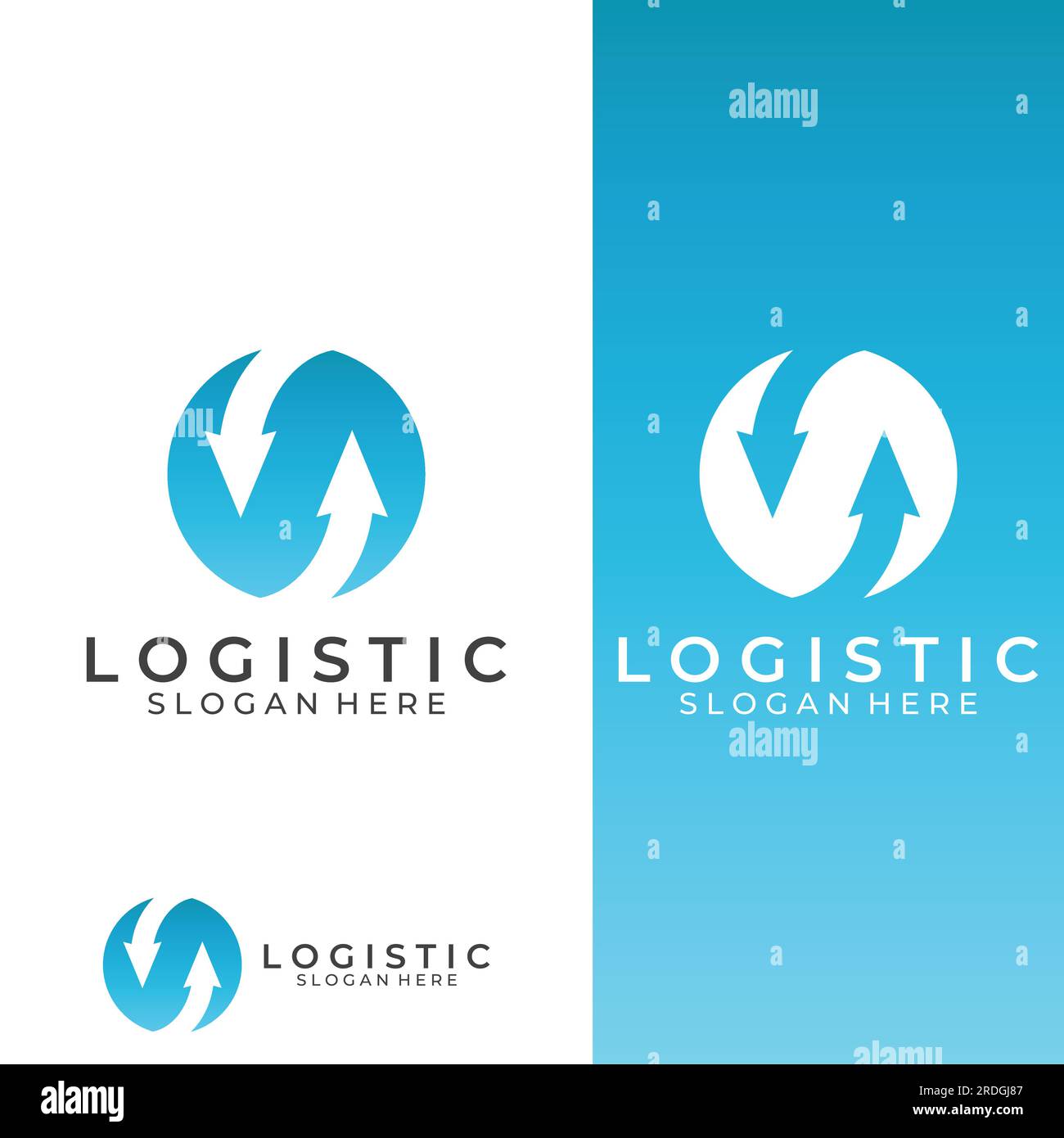 Logistics company vector logo, arrow icon logo, fast digital delivery ...