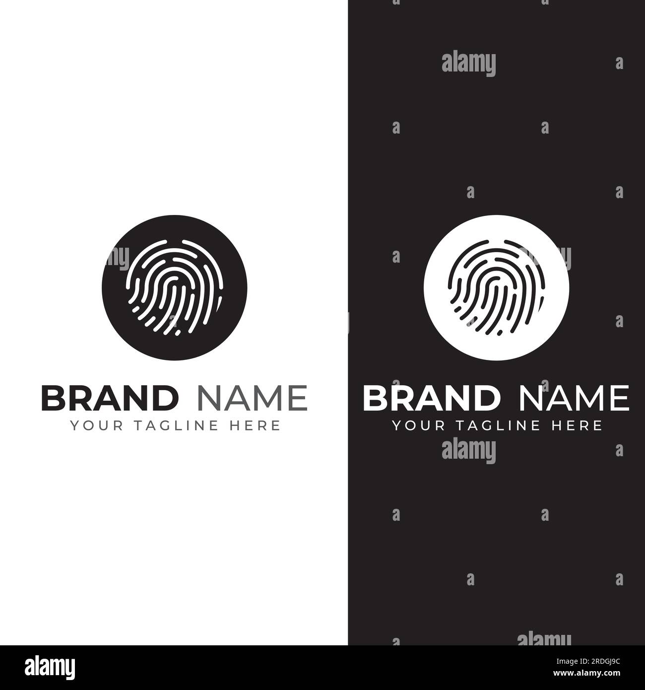 Fingerprint logo,fingerprint scan logo for business card identity ...