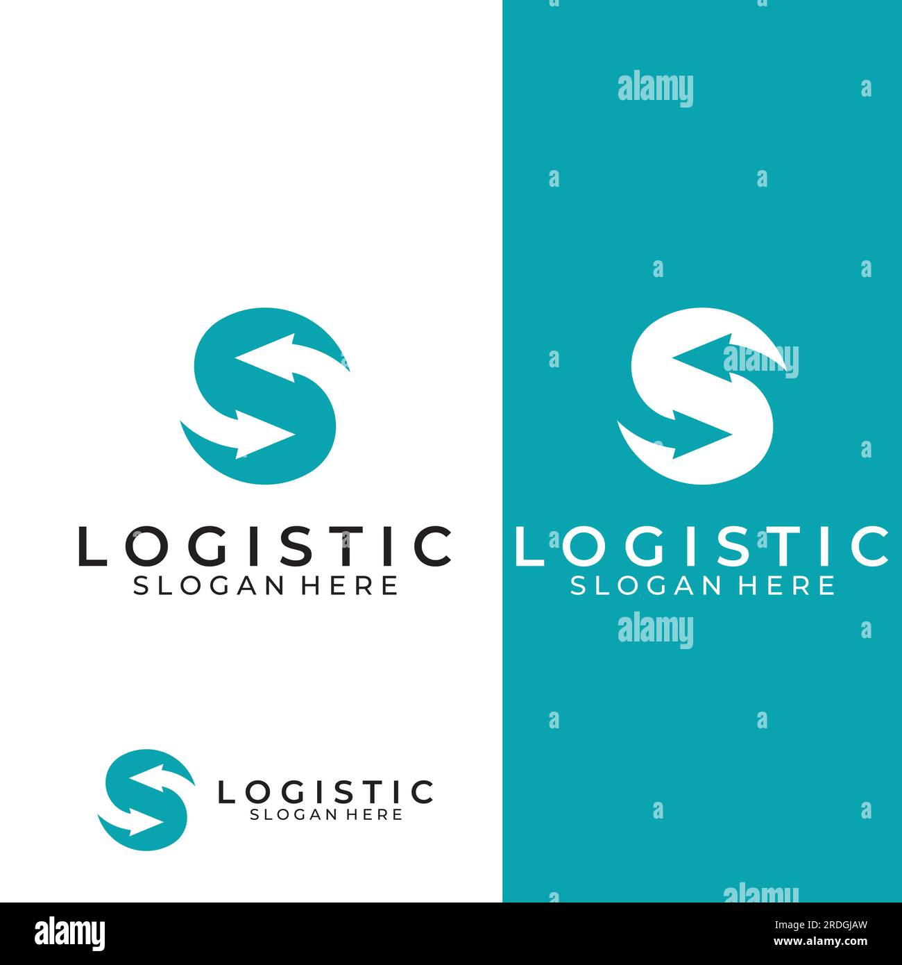 Logistics company vector logo, arrow icon logo, fast digital delivery ...