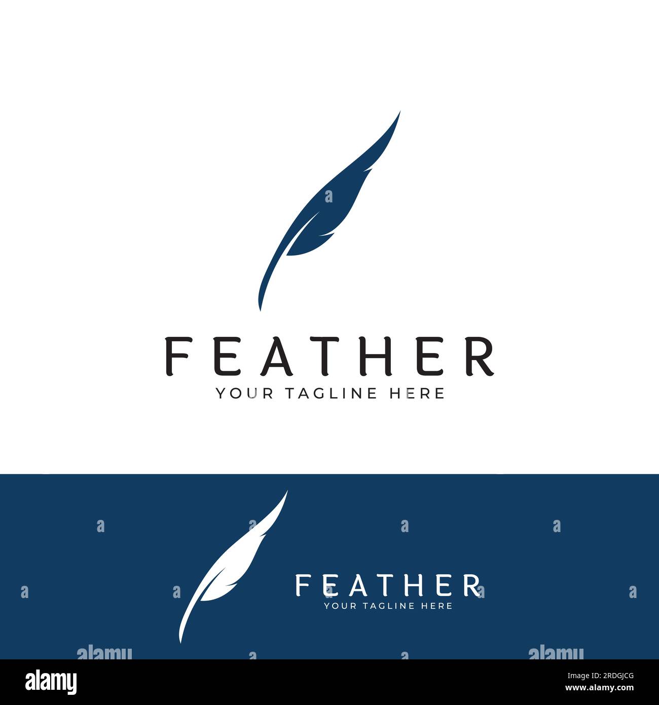 Feather logo, feather pen logo and law firm feather logo vector design ...