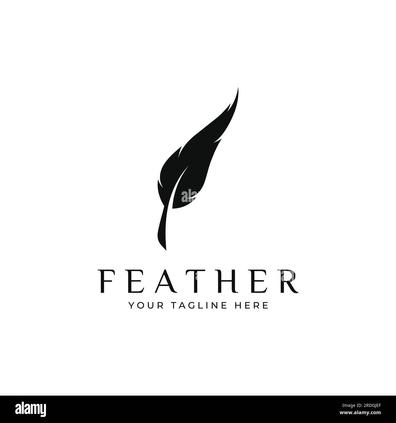 Feather logo, feather pen logo and law firm feather logo vector design ...