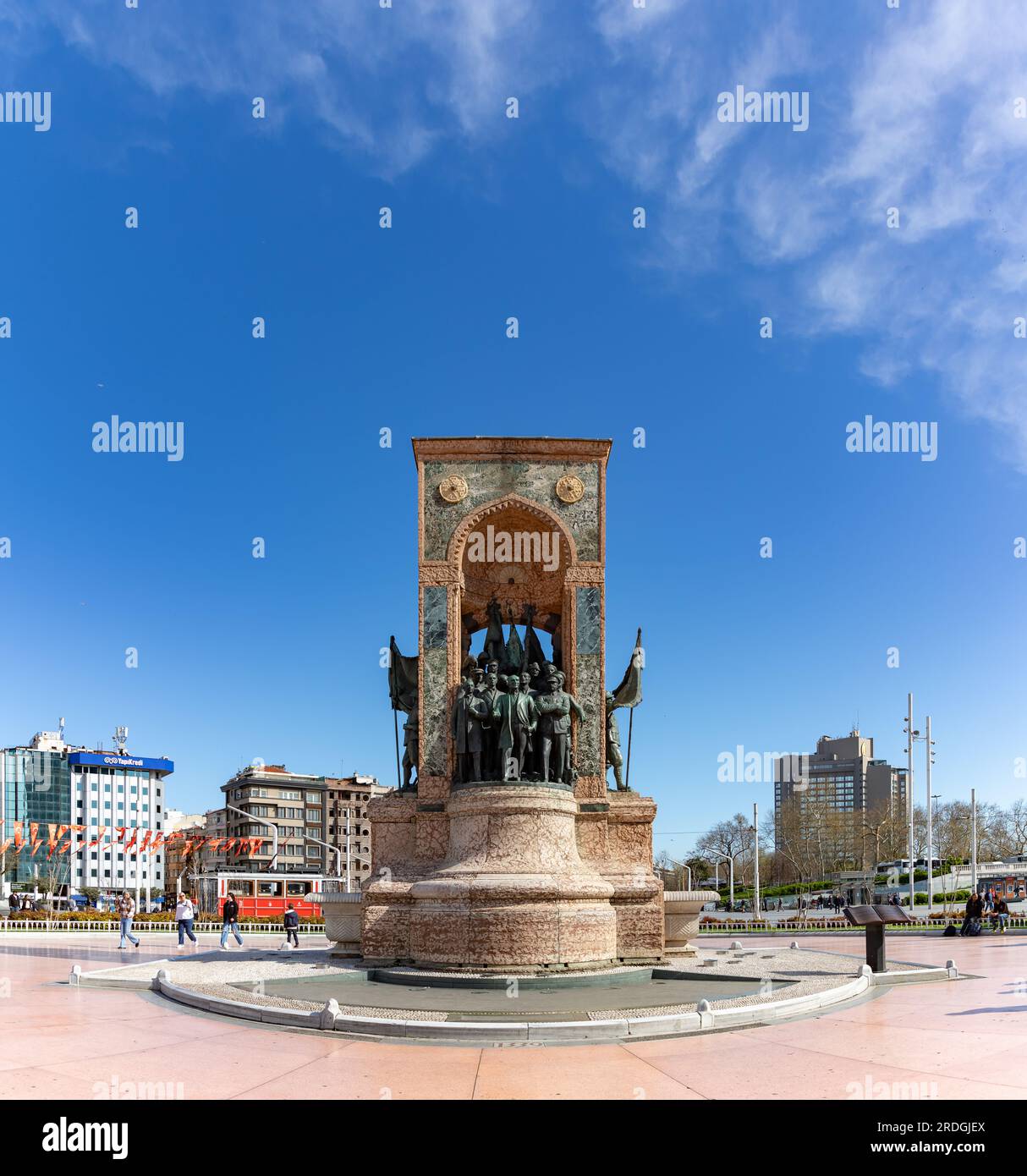 A picture of the Republic Monument, in Taksim Square Stock Photo - Alamy