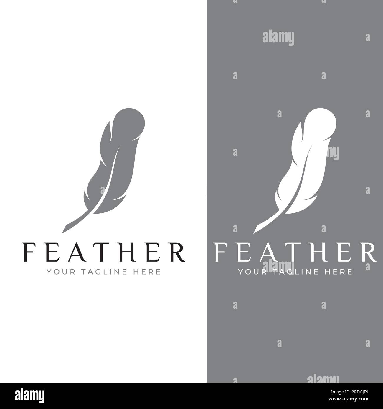 Feather logo, feather pen logo and law firm feather logo vector design ...