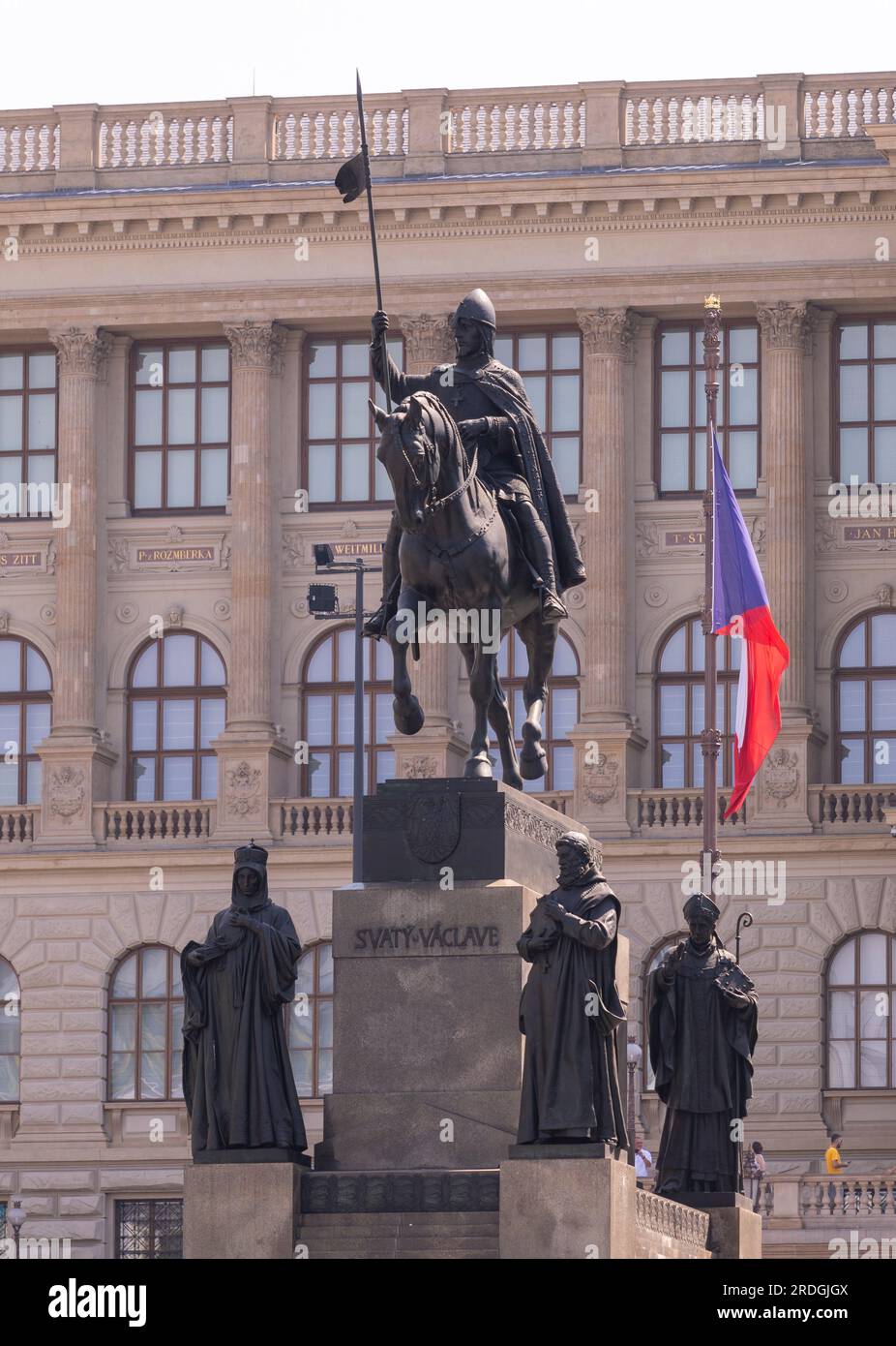 PRAGUE, CZECH REPUBLIC, EUROPE - King Wenceslas statue, at Wenceslas ...