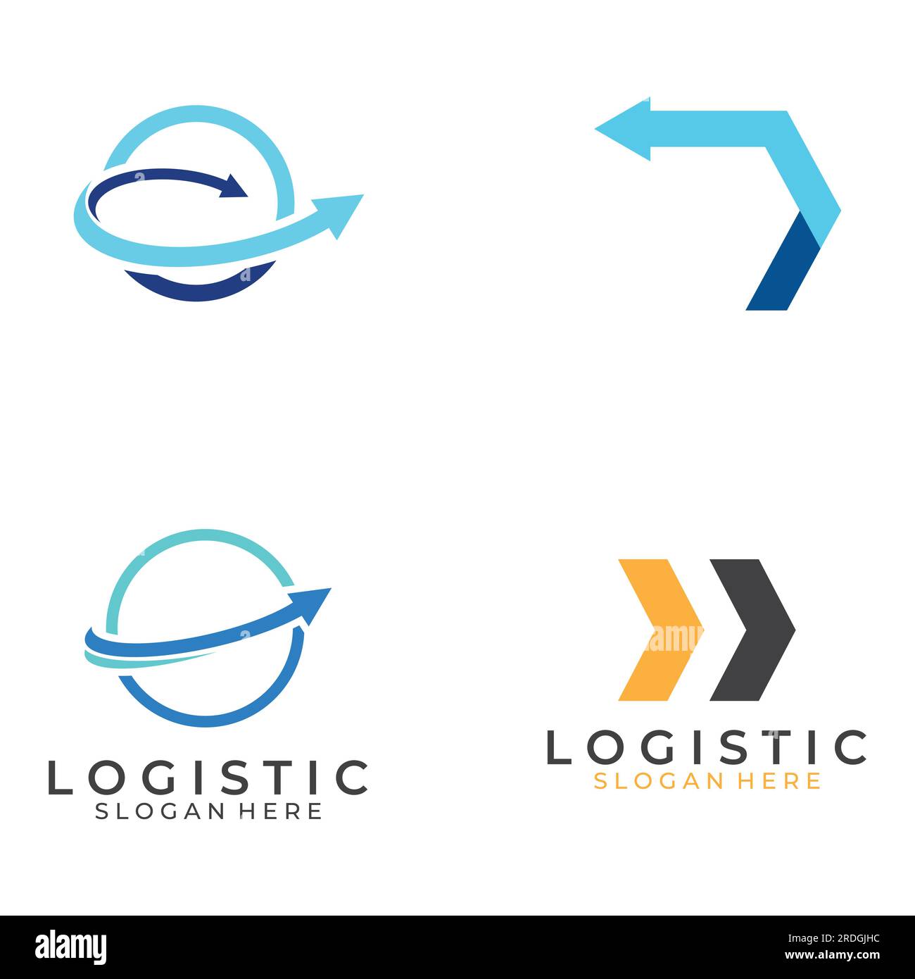 Logistics company vector logo, arrow icon logo, fast digital delivery ...
