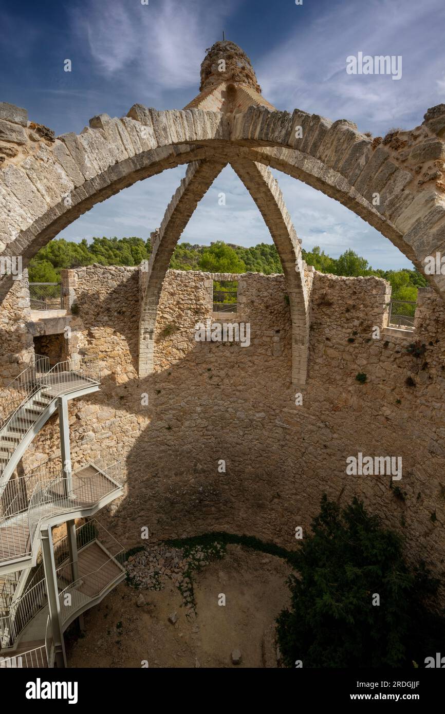 Old well to store snow, Mariola Natural Park. Alicante. Spain Stock ...