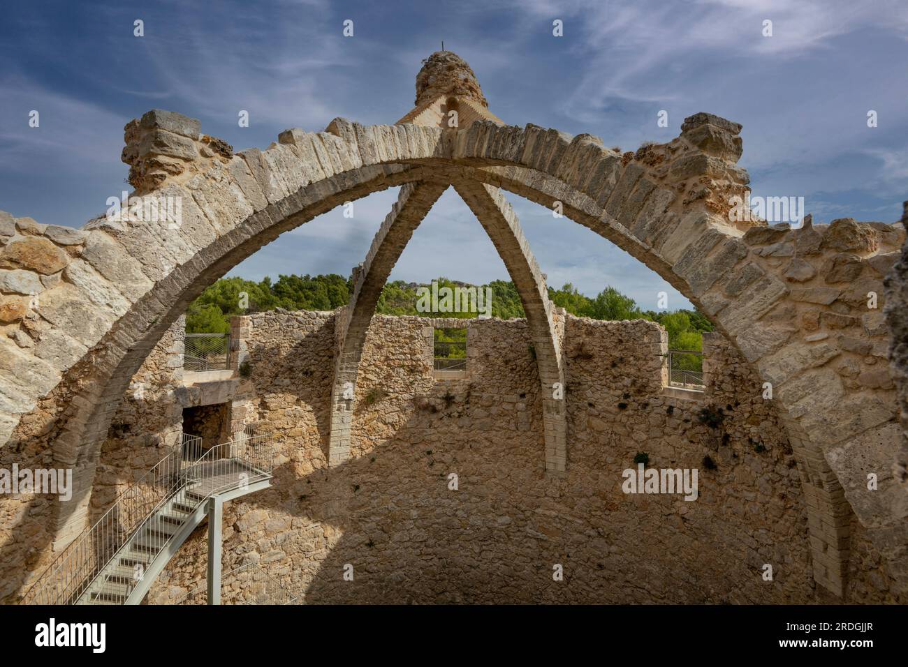 Old well to store snow, Mariola Natural Park. Alicante. Spain Stock ...
