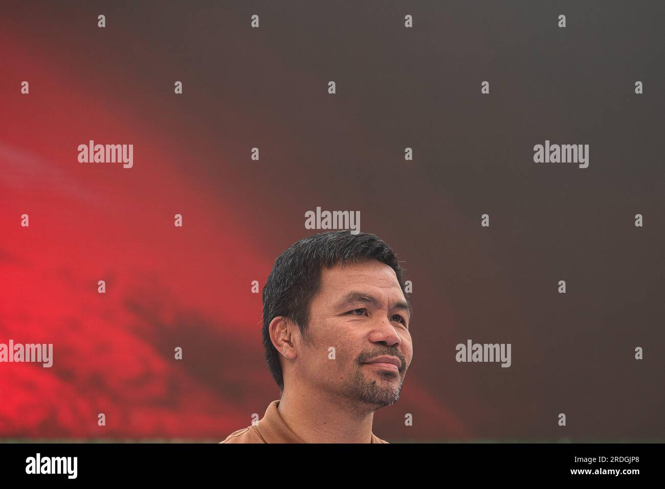 Manny Pacquiao, a Filipino boxer seen during a press conference for the ...
