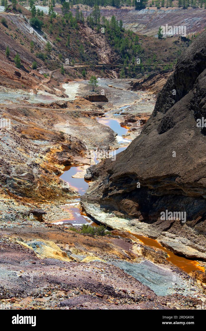 Rio Tinto acid waters from the Riotinto mines. This toxic waters ...