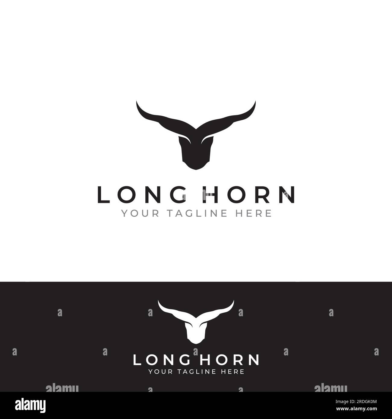 Bull's head horn logo. Using vector design concept Stock Vector Image ...