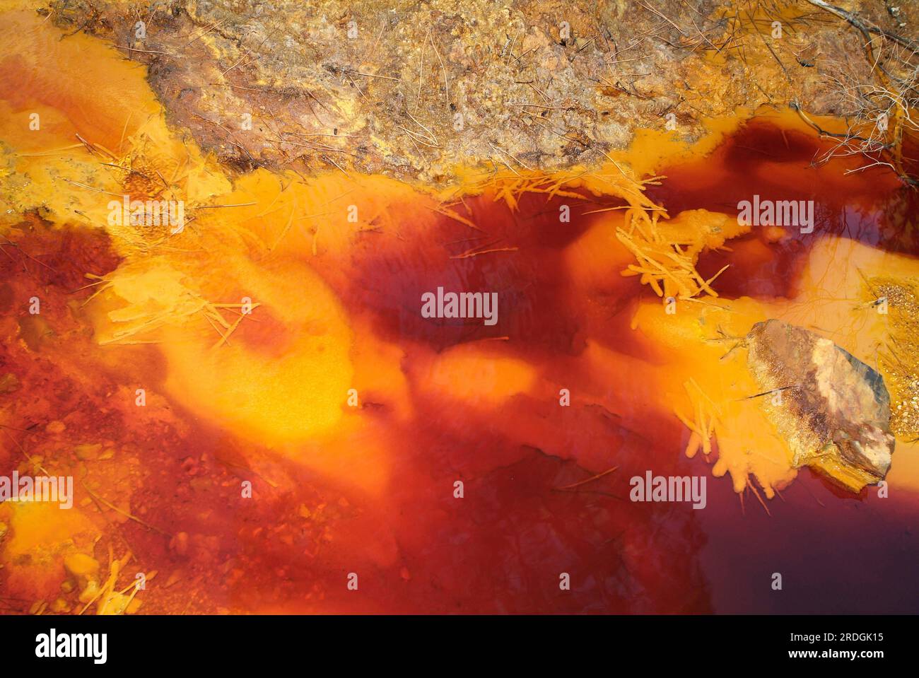 Rio Tinto acid waters from the Riotinto mines. This toxic waters ...