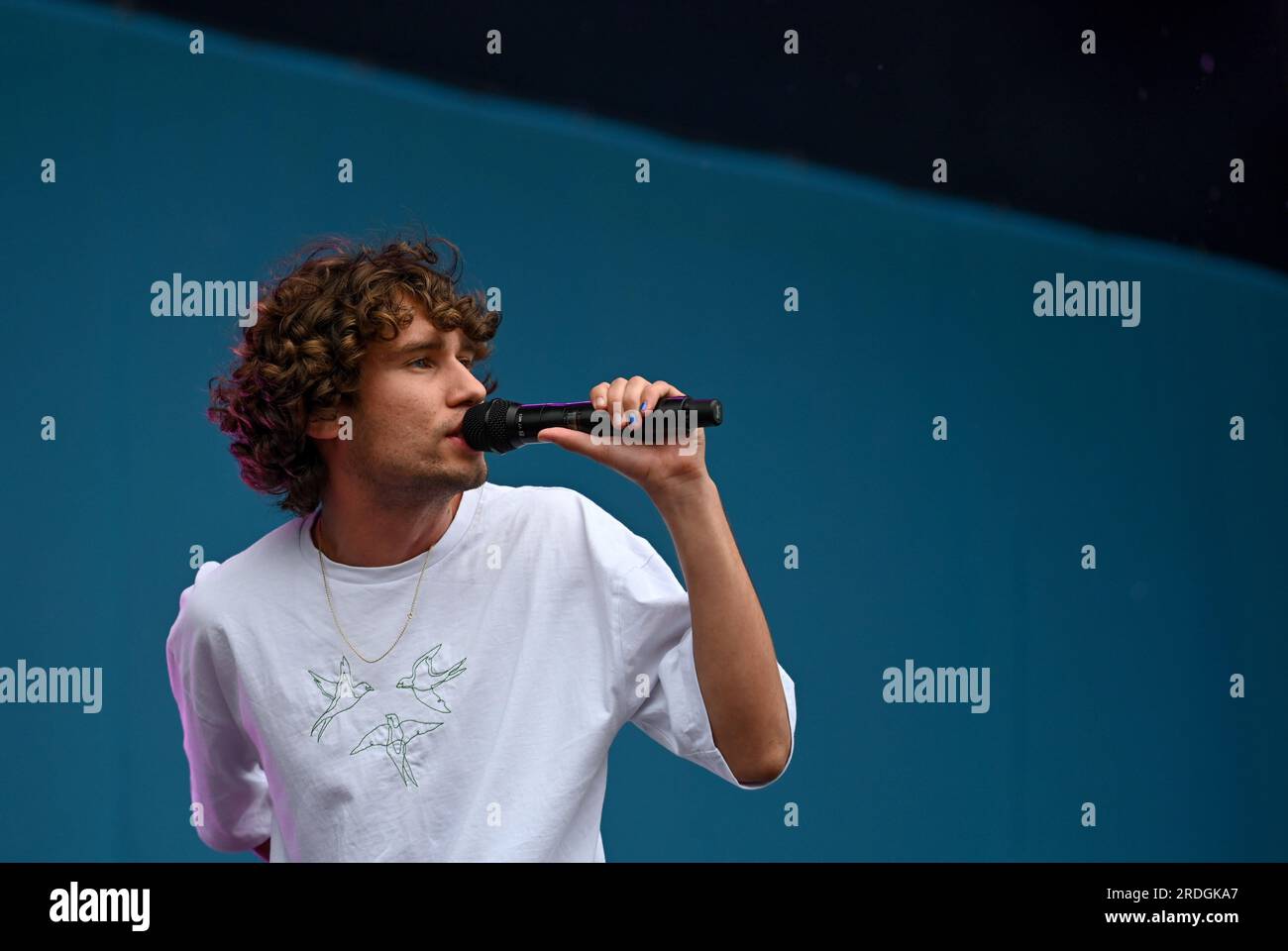 Nordholz, Germany. 21st July, 2023. The singer Jeremias Heimbach ...