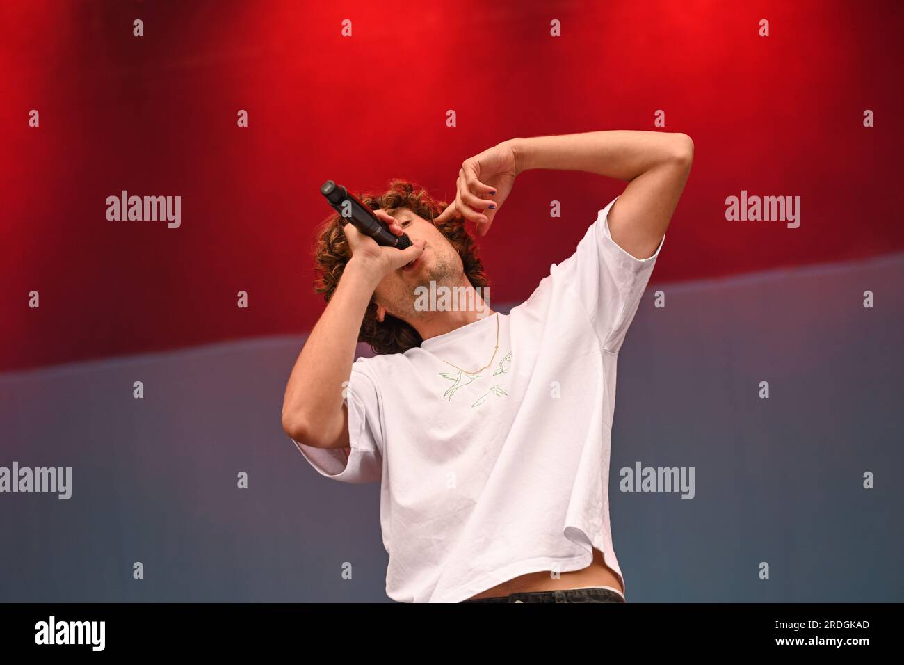 Nordholz, Germany. 21st July, 2023. The singer Jeremias Heimbach ...