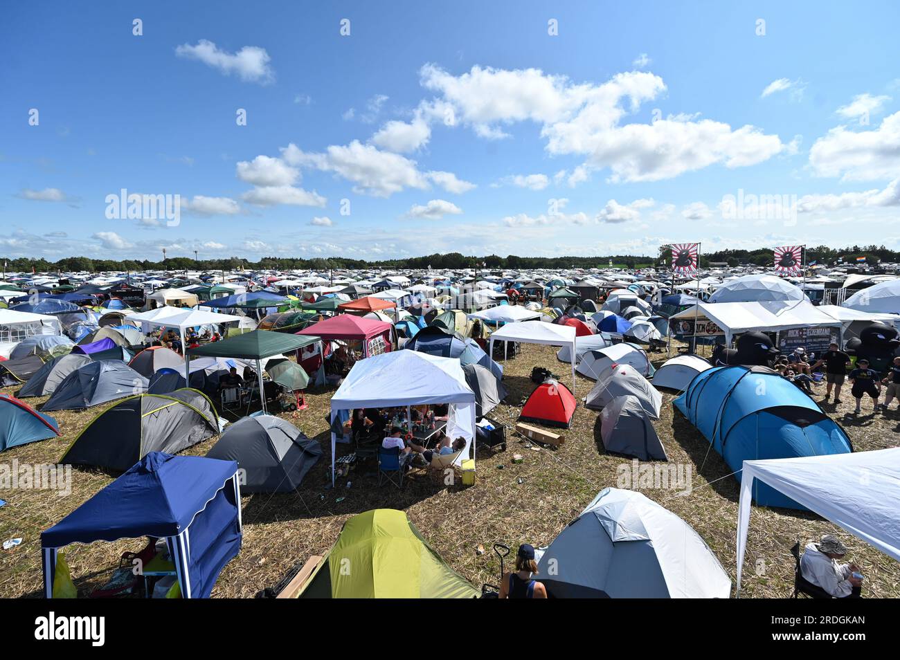 Nordholz, Germany. 20th July, 2023. A view of the festival's campground ...