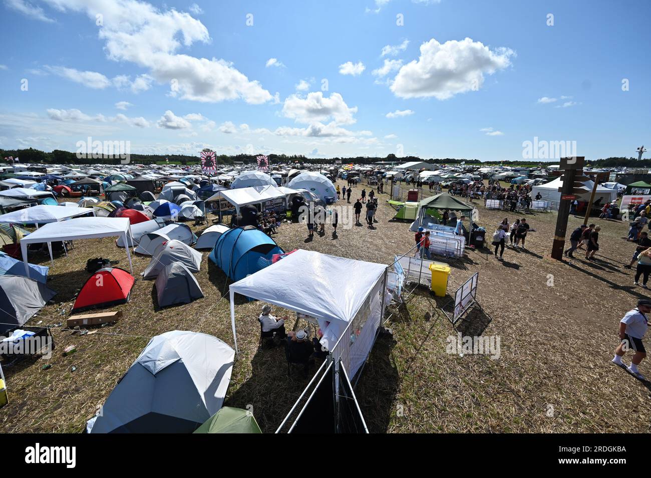 Nordholz, Germany. 20th July, 2023. A view of the festival's campground ...