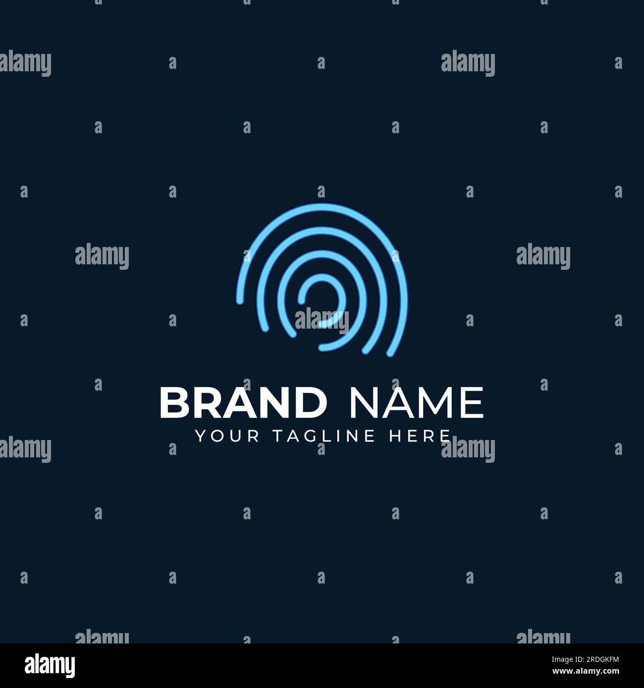Fingerprint logo,fingerprint scan logo for business card identity ...