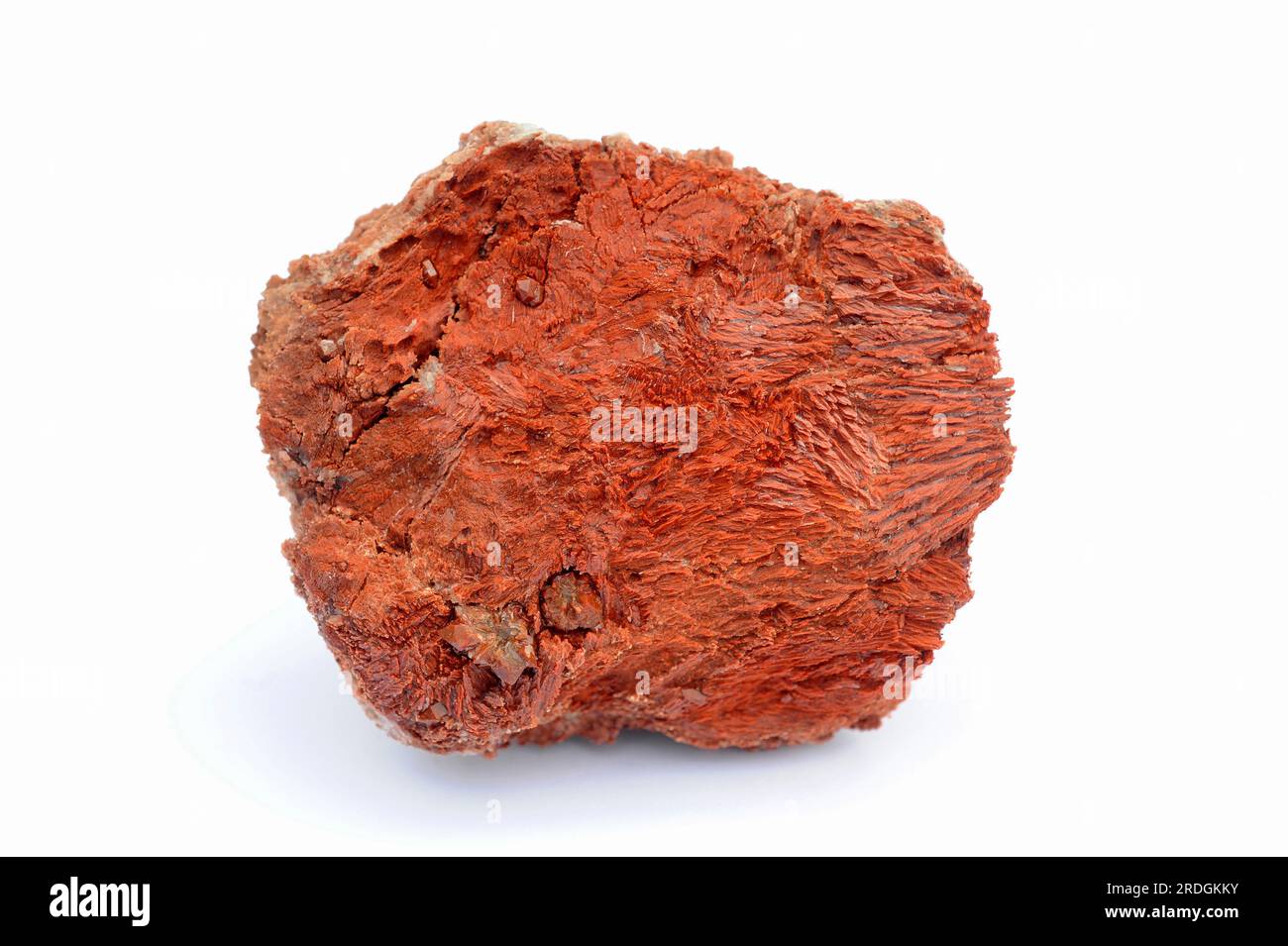 Red gypsum with hematite quartz crystals (silicate). Gypsum is a ...