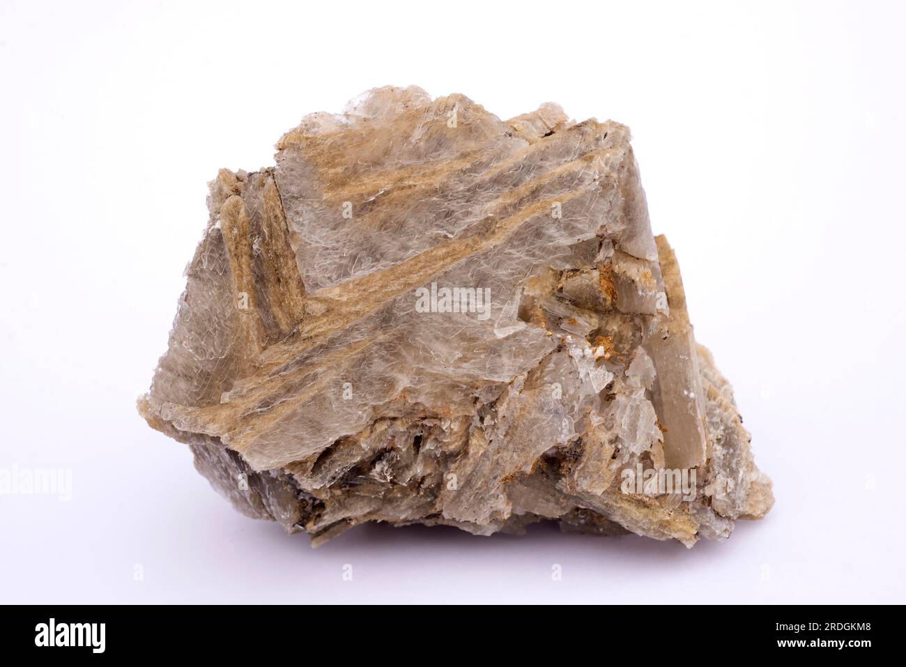Gypsum is a mineral composed of calcium sulfate dihydrate. This sample ...