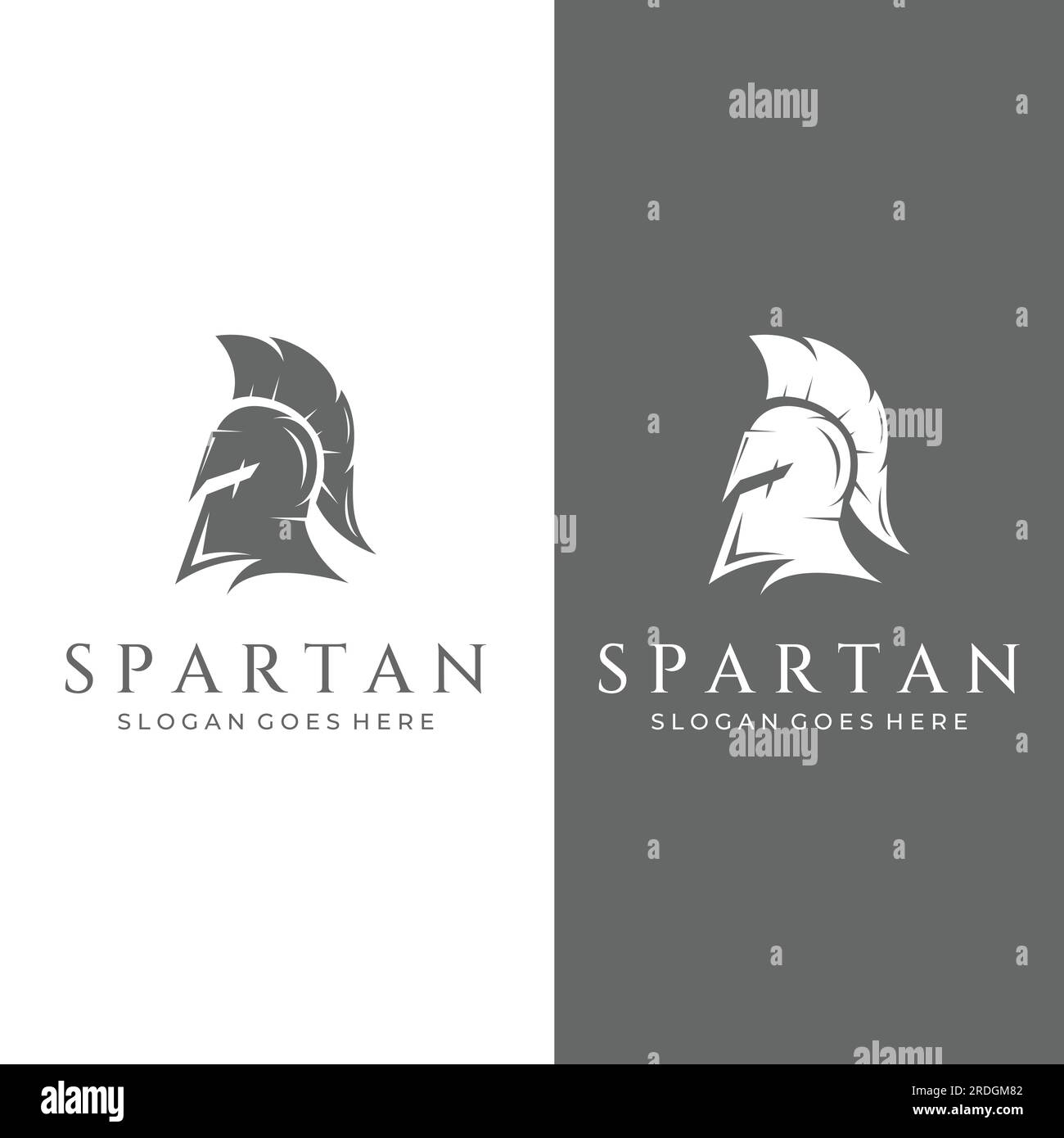 Strong and brave spartan or spartan war warrior helmet logo.Designed ...