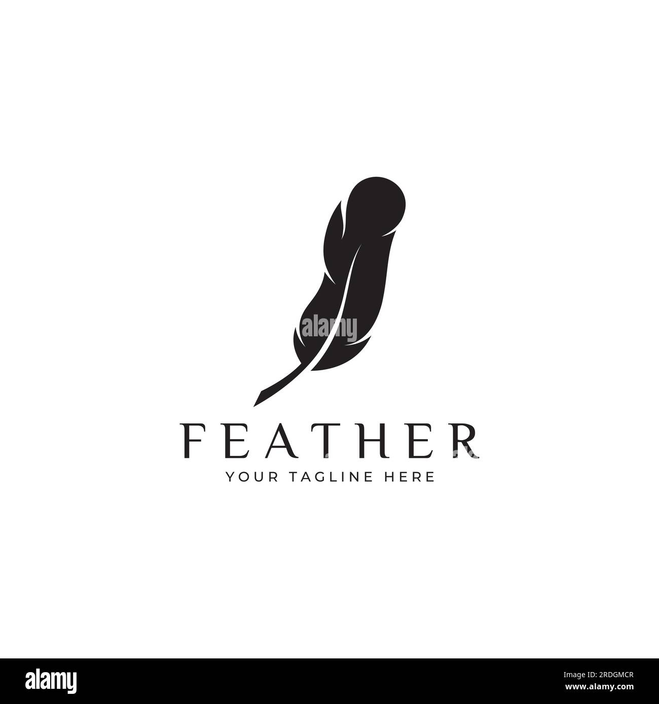 Feather logo, feather pen logo and law firm feather logo vector design ...
