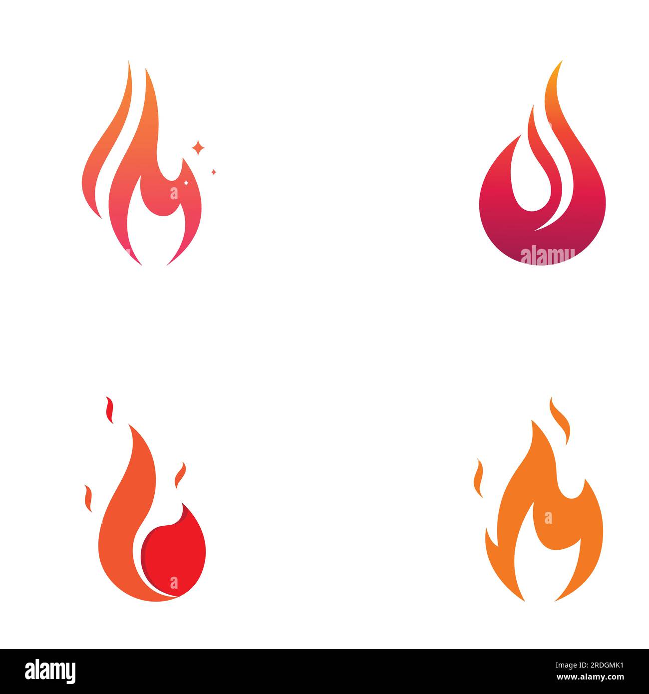 Fire or flame logo, fireball logo, and embers. Using a vector design ...