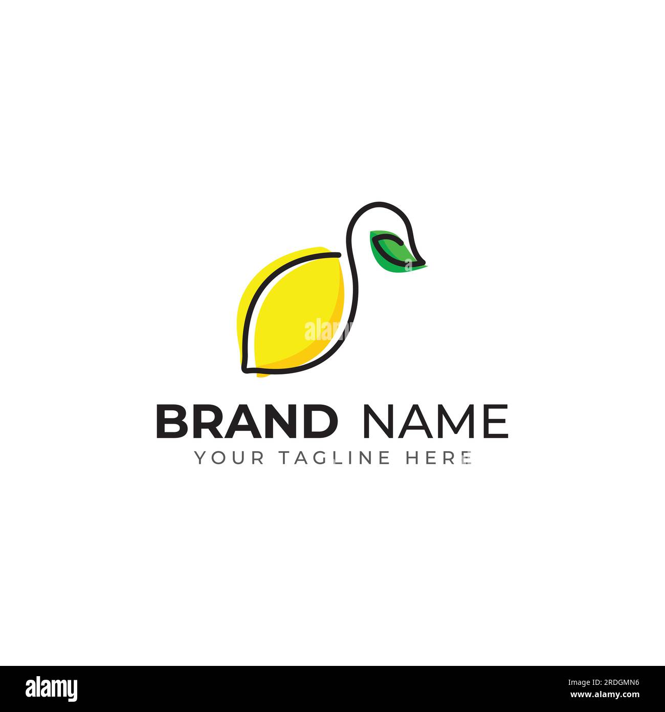 Fresh lemon fruit logo with leaves and fresh drink of lemon fruit ...