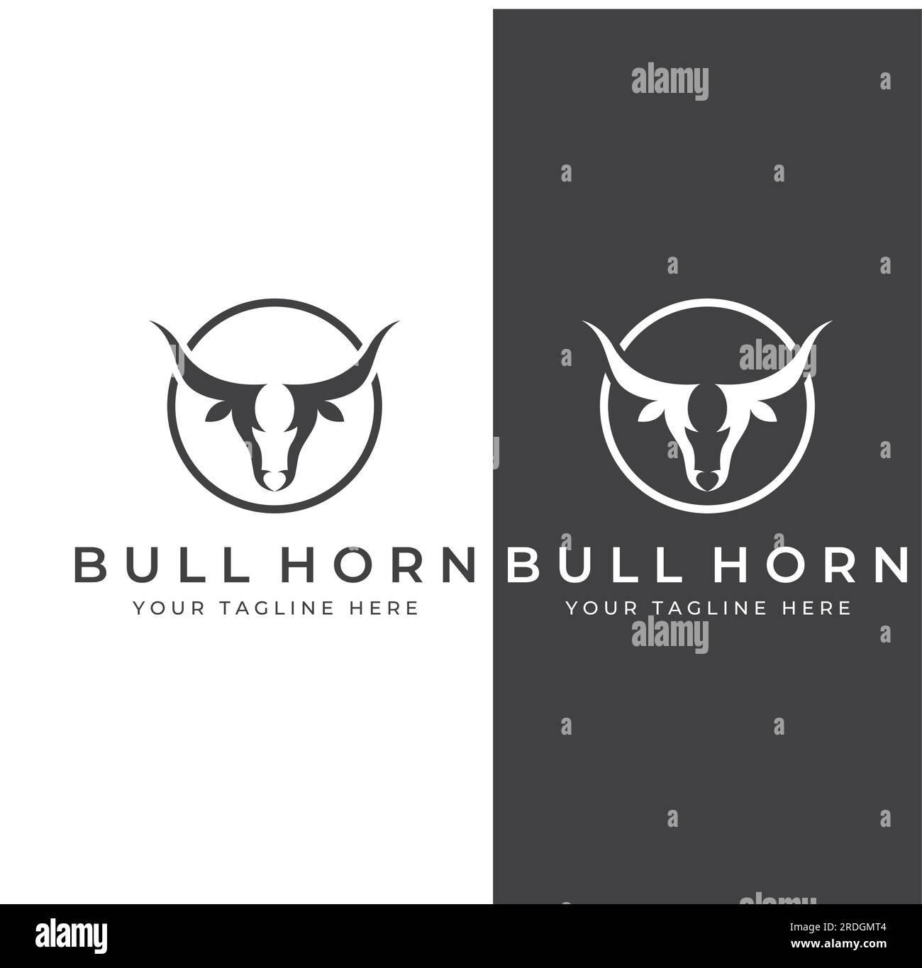 Bull's head horn logo. Using vector design concept Stock Vector Image ...
