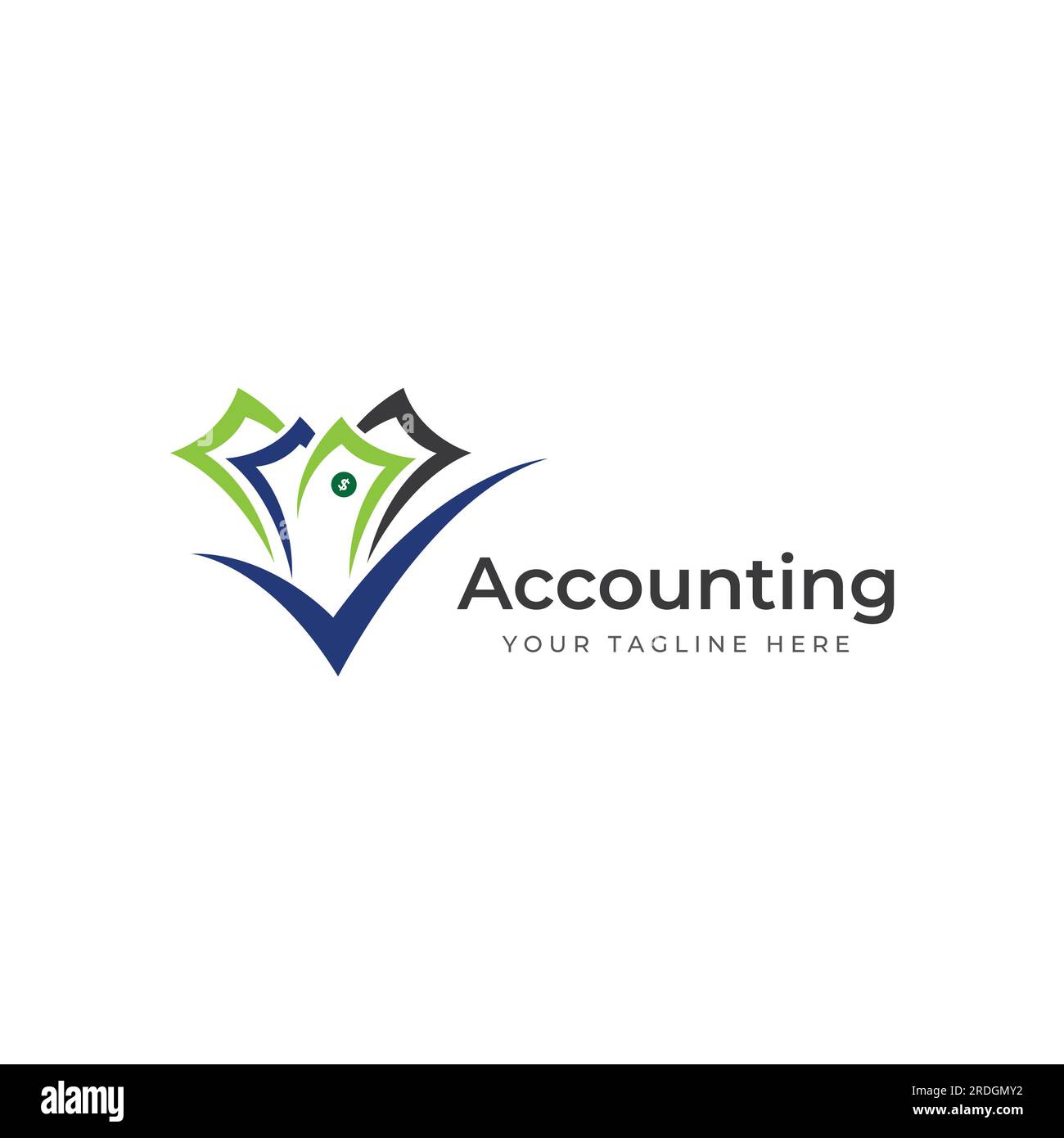 Financial accounting logo, with check mark for financial accounting ...