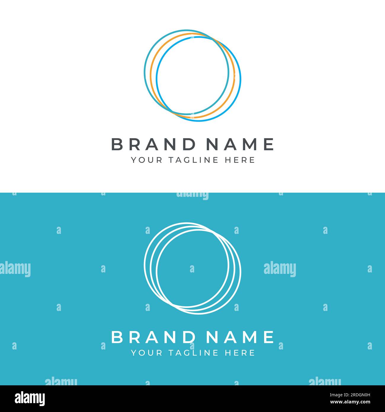 Abstract circle logo elements, circle lines, minimalist circles ...