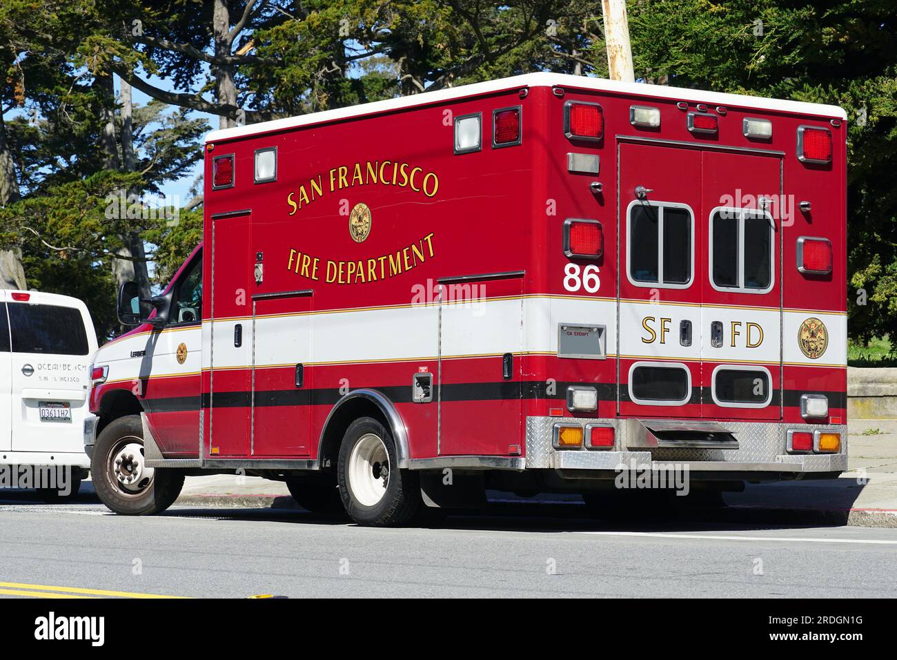Fire Department Ambulance car, San Francisco, California, USA, North ...