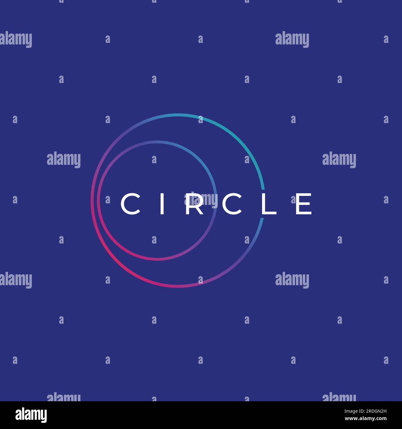 Abstract circle logo elements, circle lines, minimalist circles ...
