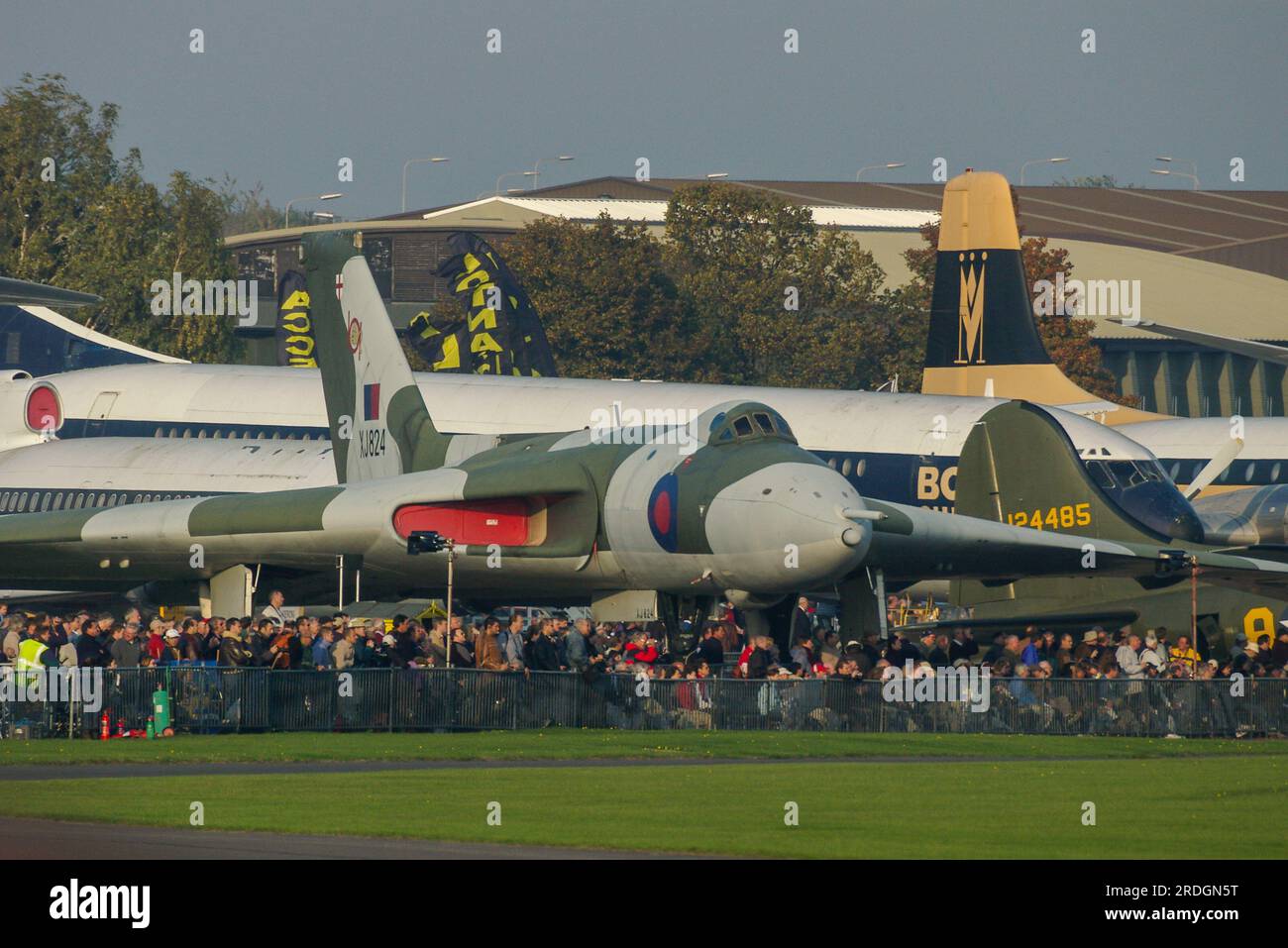 Avro Vulcan B2 XJ824 jet plane on display outside at IWM Duxford, UK ...