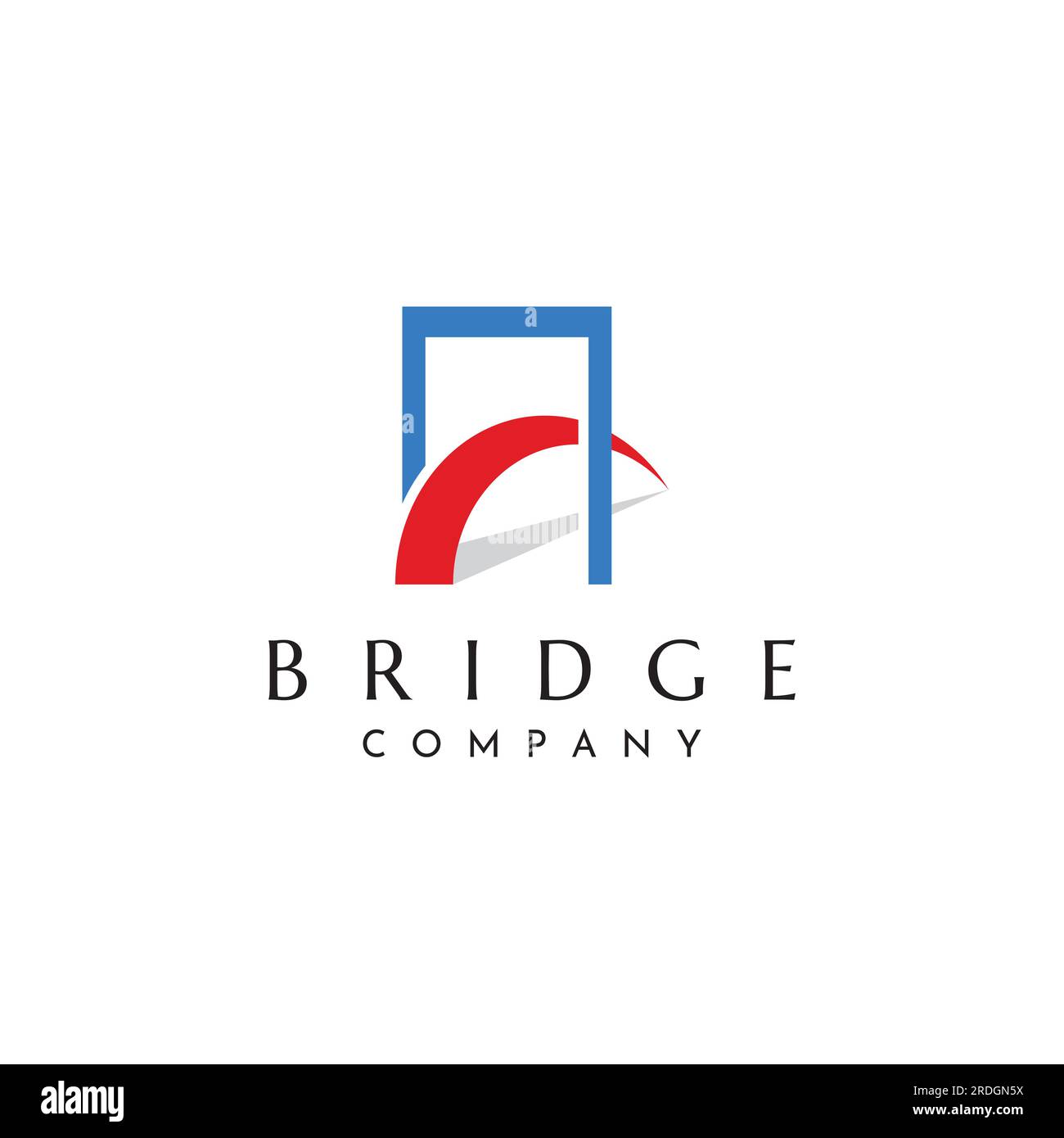 Minimalist and elegant creative bridge building logo with a modern ...