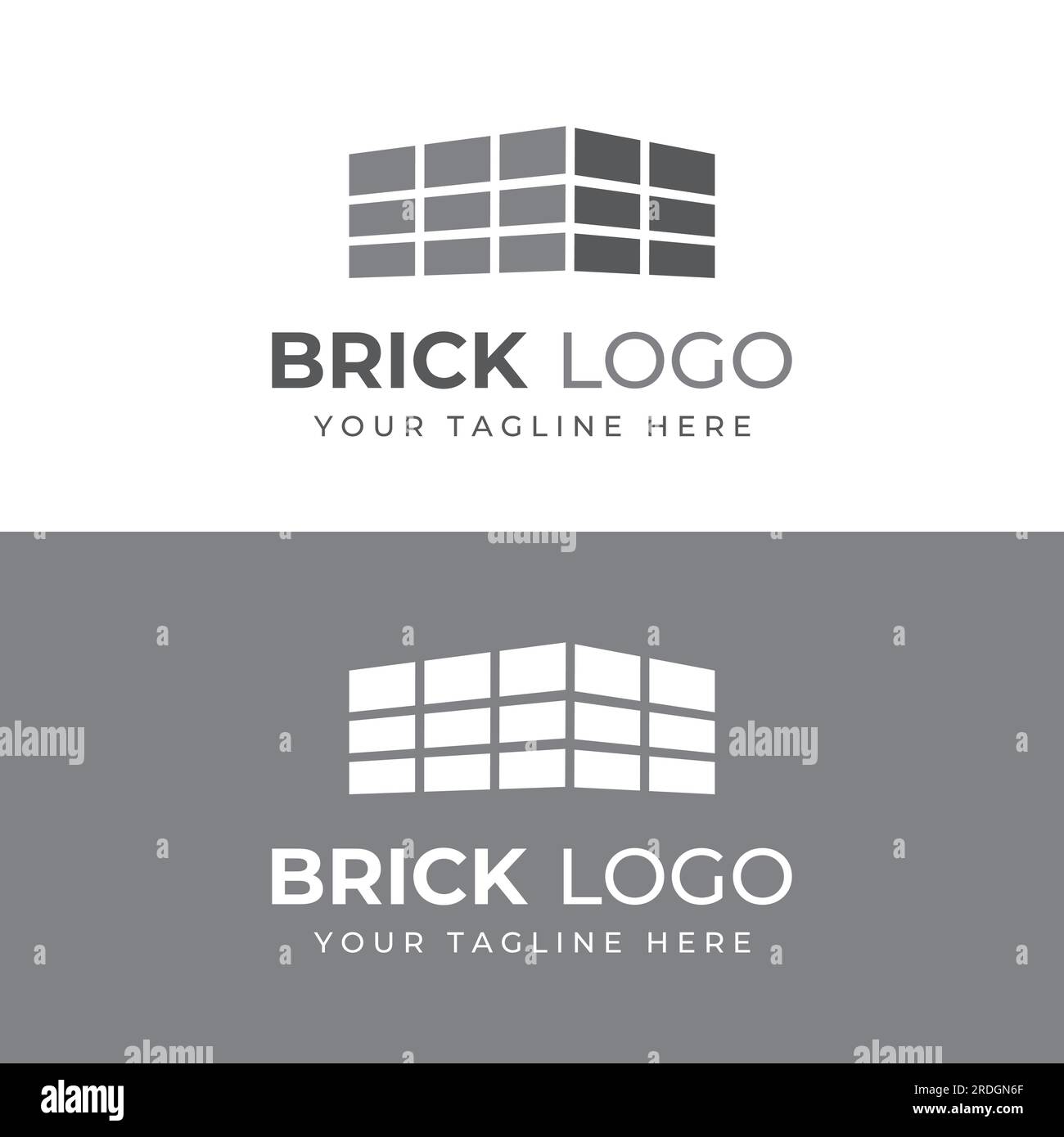 Brick company logo for building construction and wall repair Stock ...