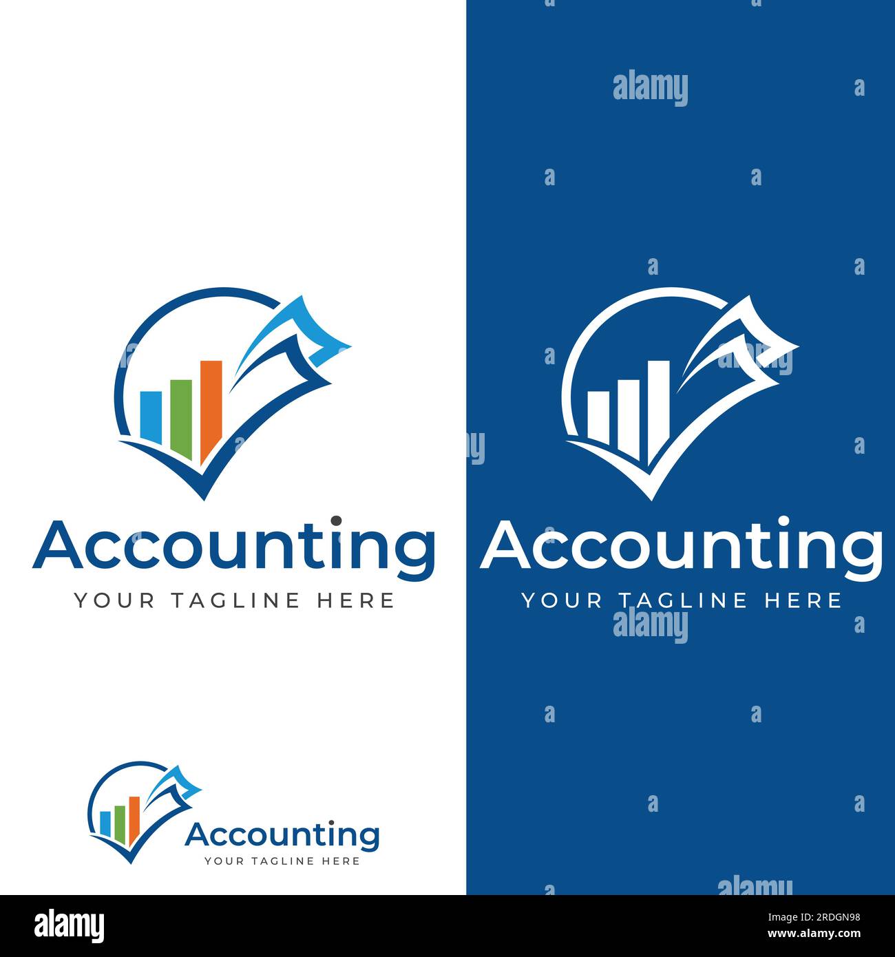 Financial accounting logo, with check mark for financial accounting ...