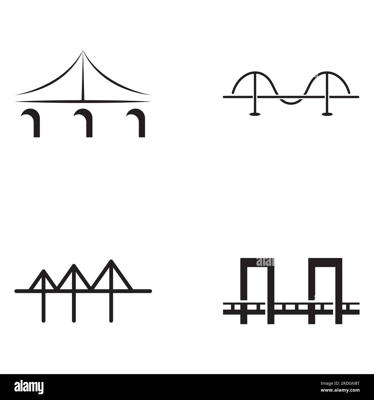 Minimalist and elegant creative bridge building logo with a modern ...