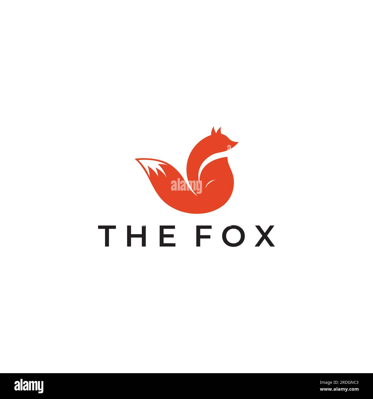 Minimalist fox logo Stock Vector Images - Alamy