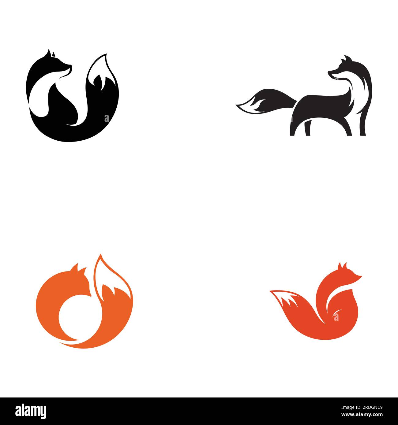 Fox animal logo design. Abstract, creative and minimalist Stock Vector ...