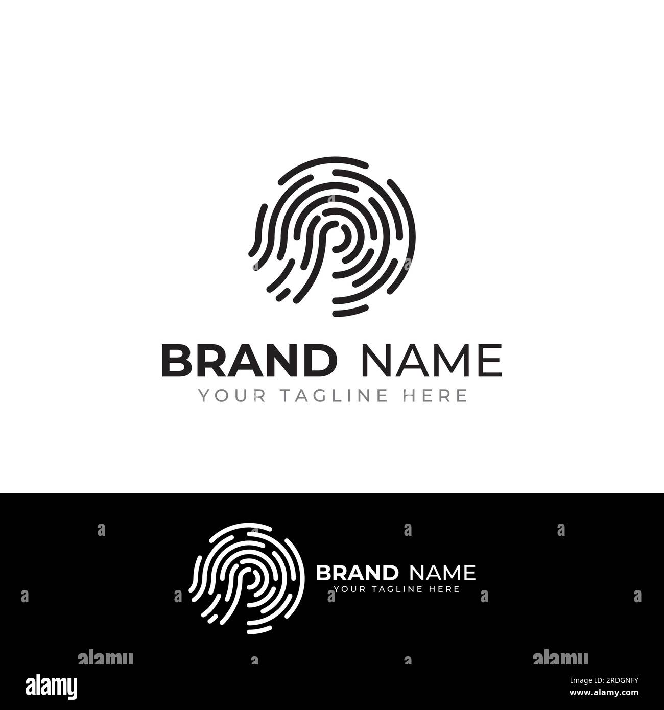 Fingerprint logo,fingerprint scan logo for business card identity ...
