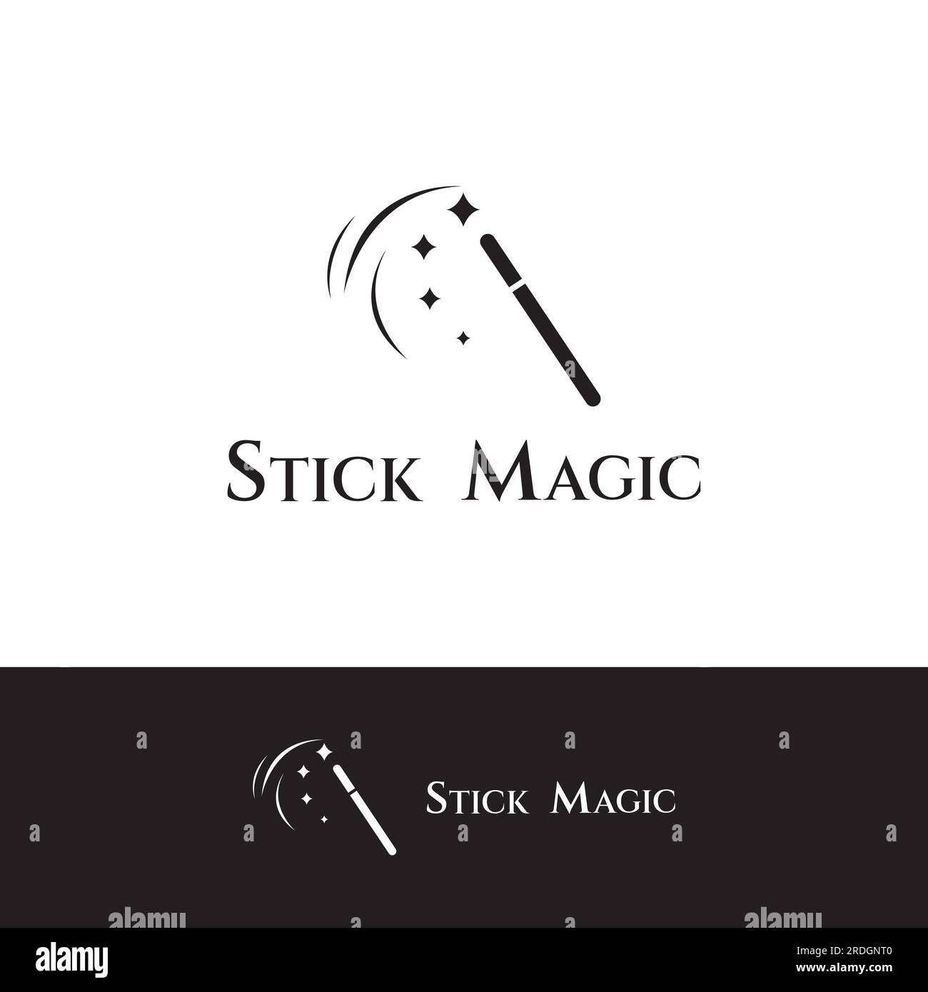 Magic wand vector icon Black and White Stock Photos & Images - Alamy
