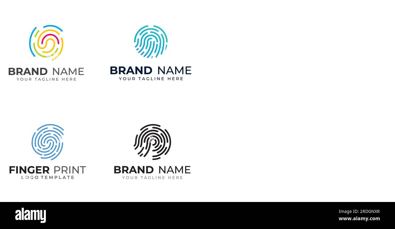 Fingerprint logo,fingerprint scan logo for business card identity ...